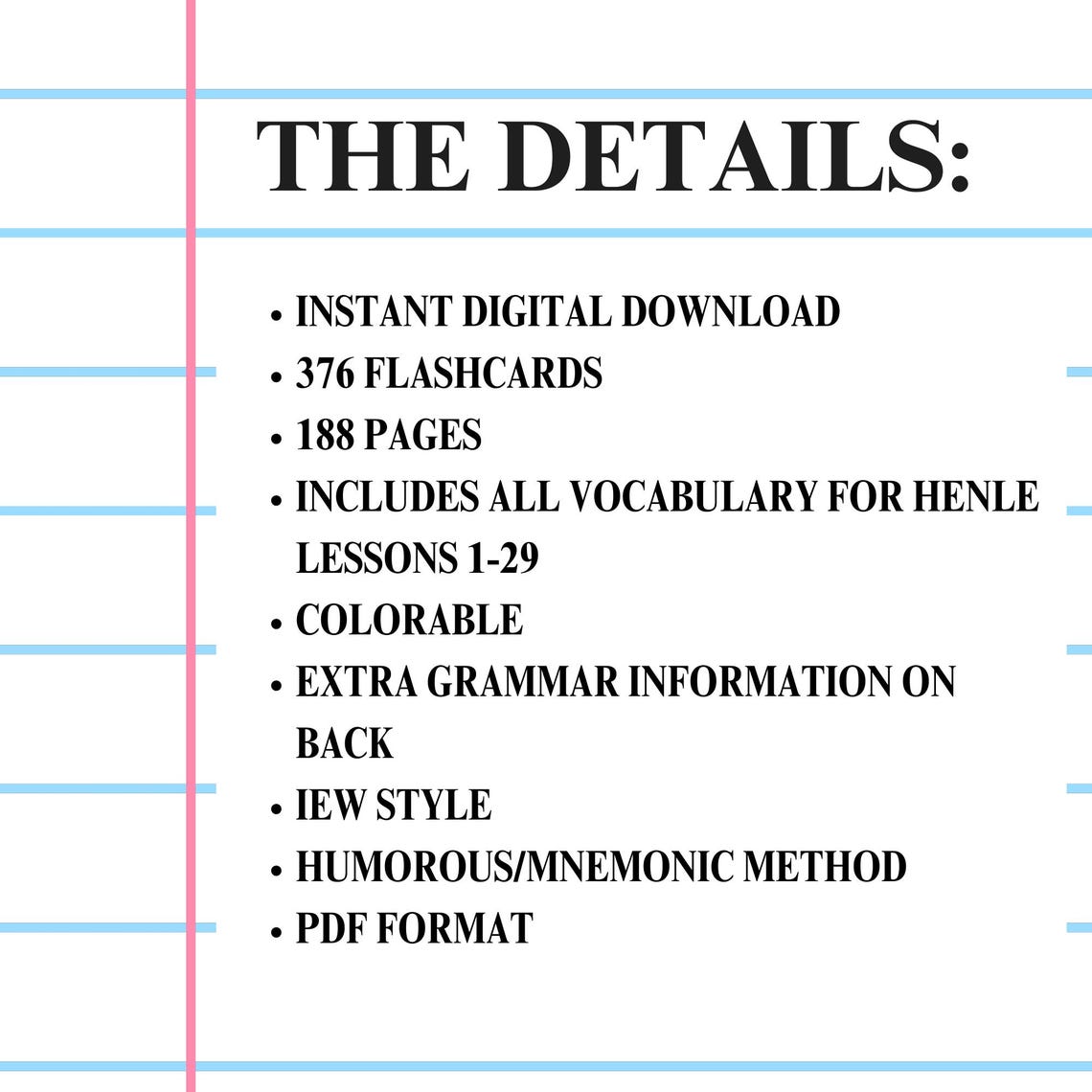 Henle Latin Vocabulary Flashcards Set B With Pictures for Classical ...