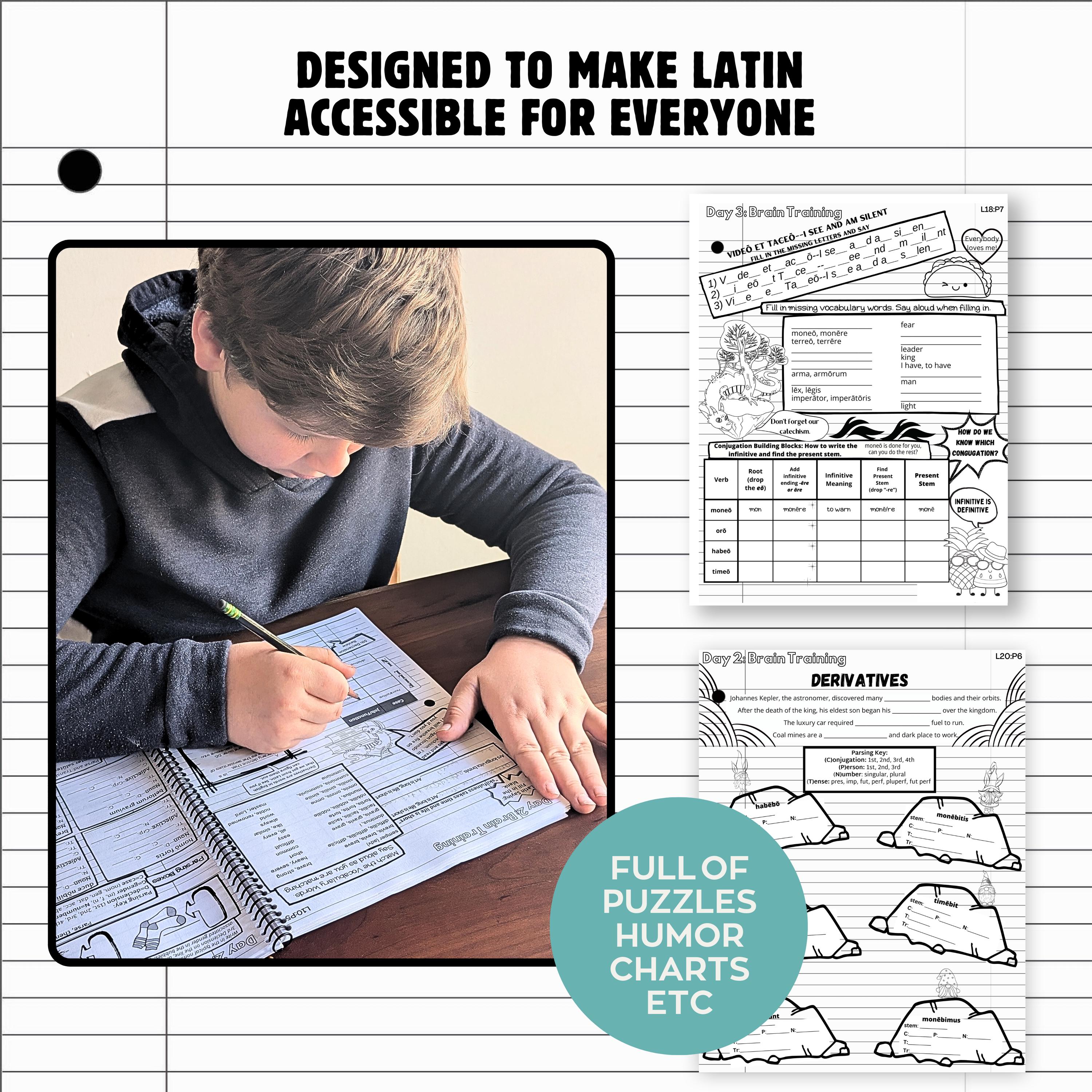 PRINTED Henle Latin Workbook for Challenge A First Semester Fun ...