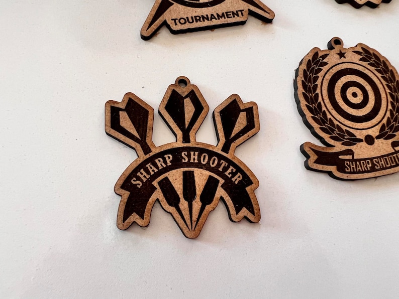 Dart Sports Keychains Magnet Emblem Bundle Set 9 Amazing Design Laser ...