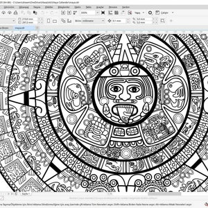 Aztec Calendar Svg Gift Digital Design Vector Dxf, Cdr,svg, for CNC ...