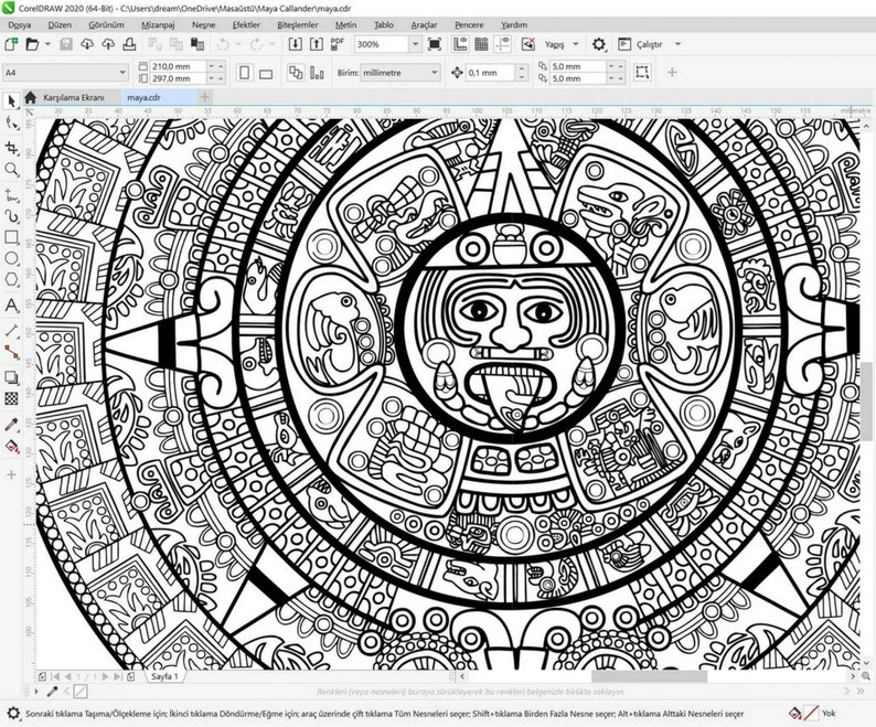 Aztec Calendar Svg Gift Digital Design Vector Dxf, Cdr,svg, for CNC ...