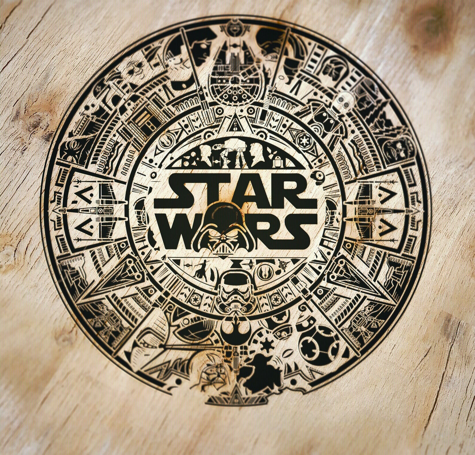 Star Wars Svg Calendar V2 Vector Dxf, Cdr,svg for Laser, Cnc, Printing ...