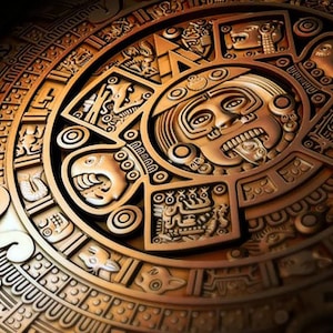 Aztec Calendar Svg Gift Digital Design Vector Dxf, Cdr,svg, for CNC ...