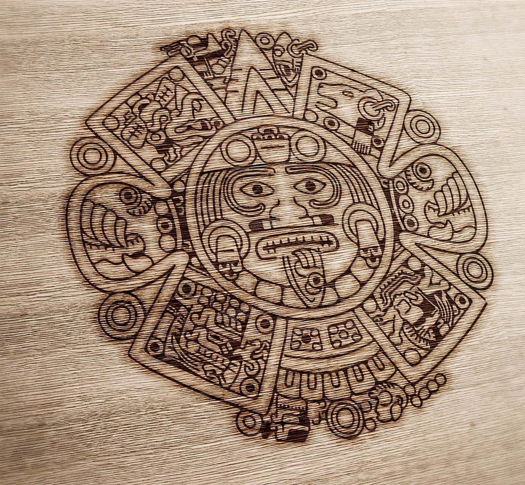 Aztec Calendar New Style 3 Vector Dxf, Cdr,svg, Ai, Cdr for CNC, Laser ...