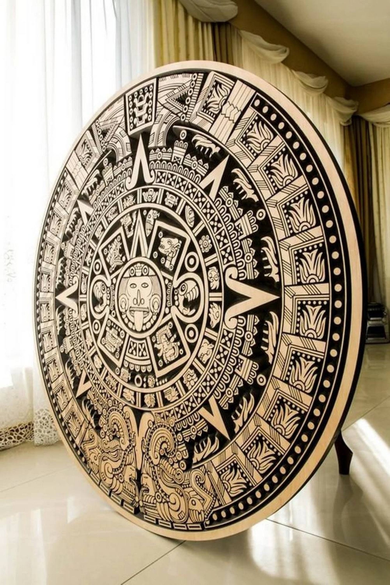 Aztec Calendar Svg Gift Digital Design 12 Vector Dxf, Cdr,svg, for CNC ...