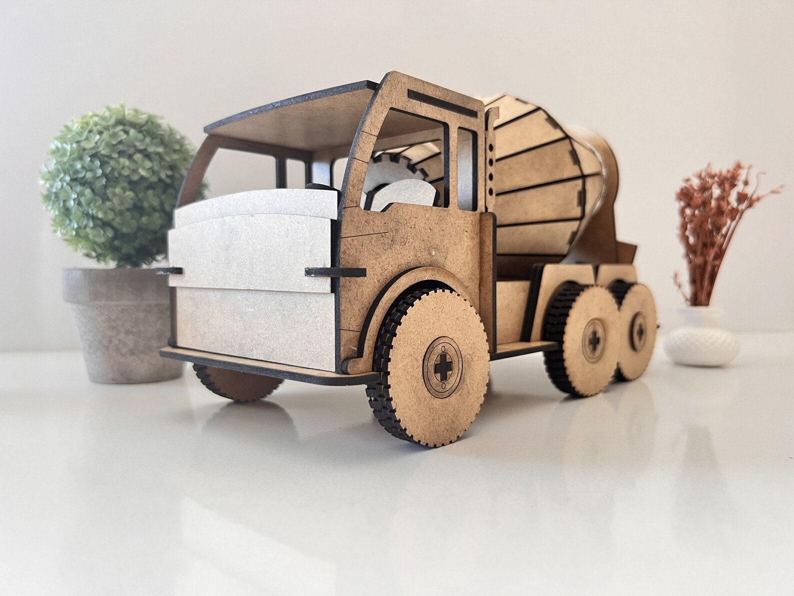 Cement Trolley Model Laser Cut Display Vector Easy Cut, Storage, Stand ...