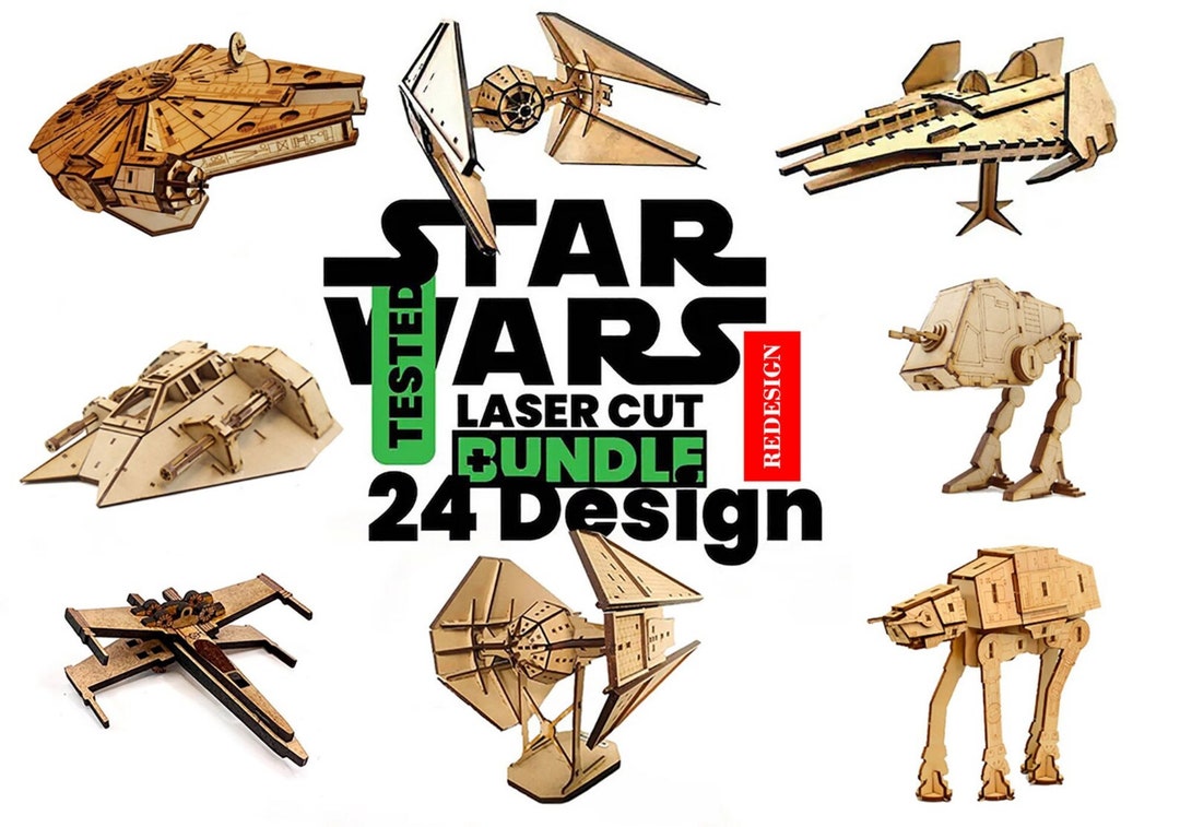 Star Wars 24 Rebel Laser Cut Bundle set DXF SVG Files StarWars Wooden ...