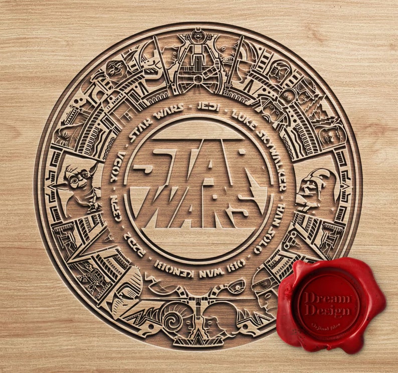 Star Wars Calendar .v2 2024. Vector Dxf, Cdr,svg, for CNC, Vector File ...