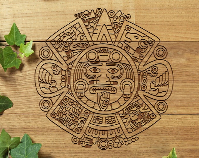 Aztec Calendar, Calendar, Azteca, SVG, DXF, PNG, Vector, Screen ...
