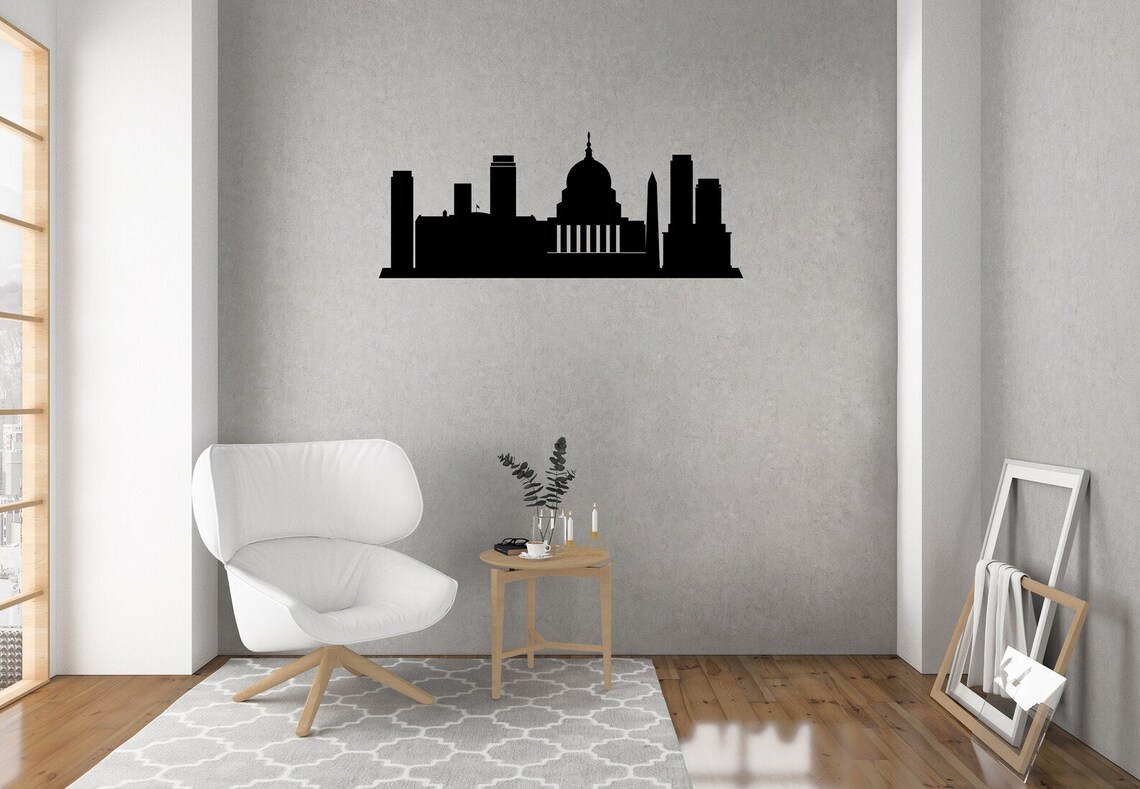 Metal Wood Art City Skylines 9 Design SVG DXF File Laser Cutting, Cnc ...