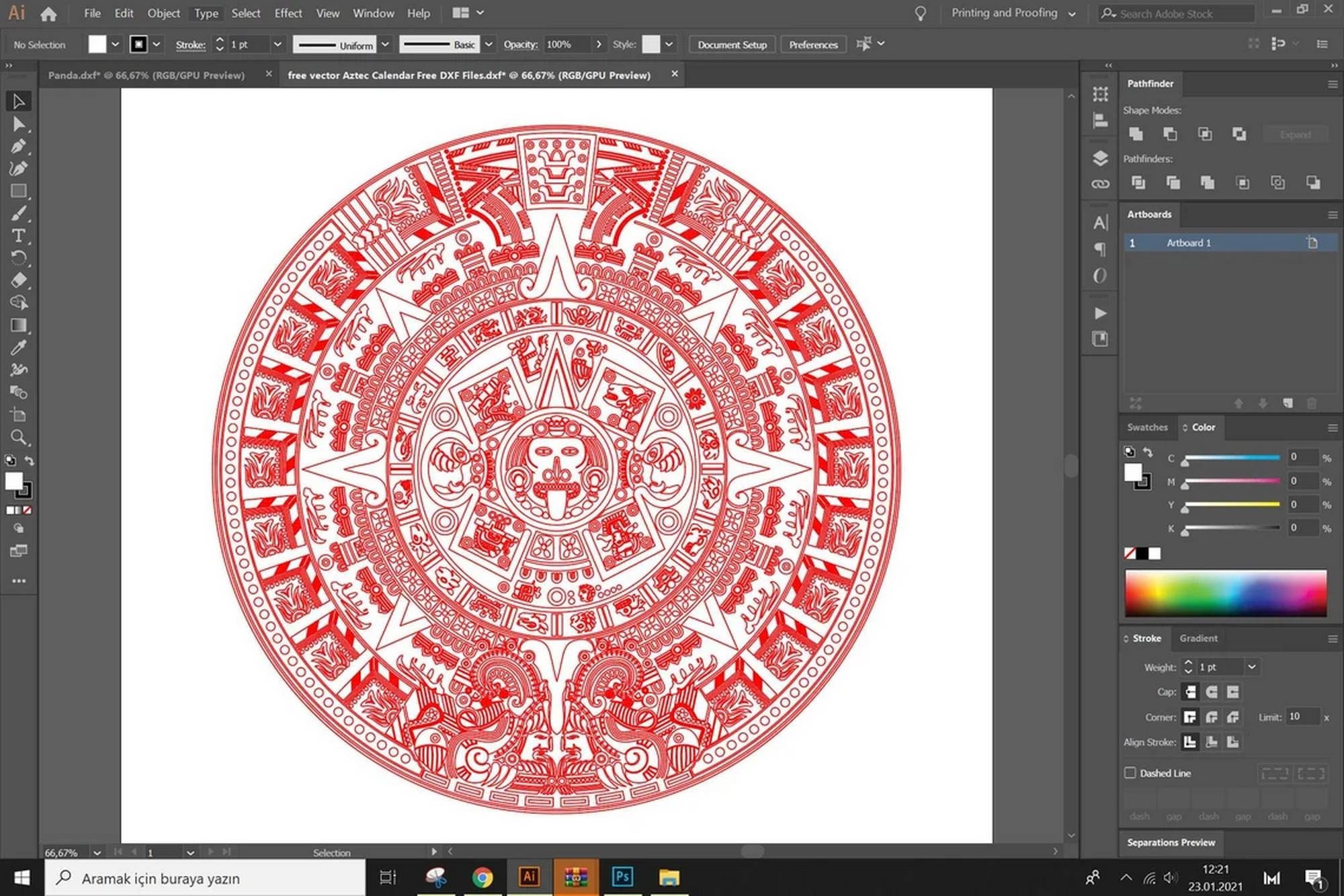 Aztec Calendar Svg Gift Digital Design. Vector Dxf, Cdr,svg, for CNC ...