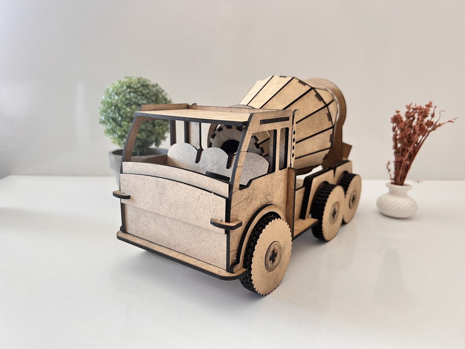 Cement Trolley Model Laser Cut Display Vector Easy Cut, Storage, Stand ...