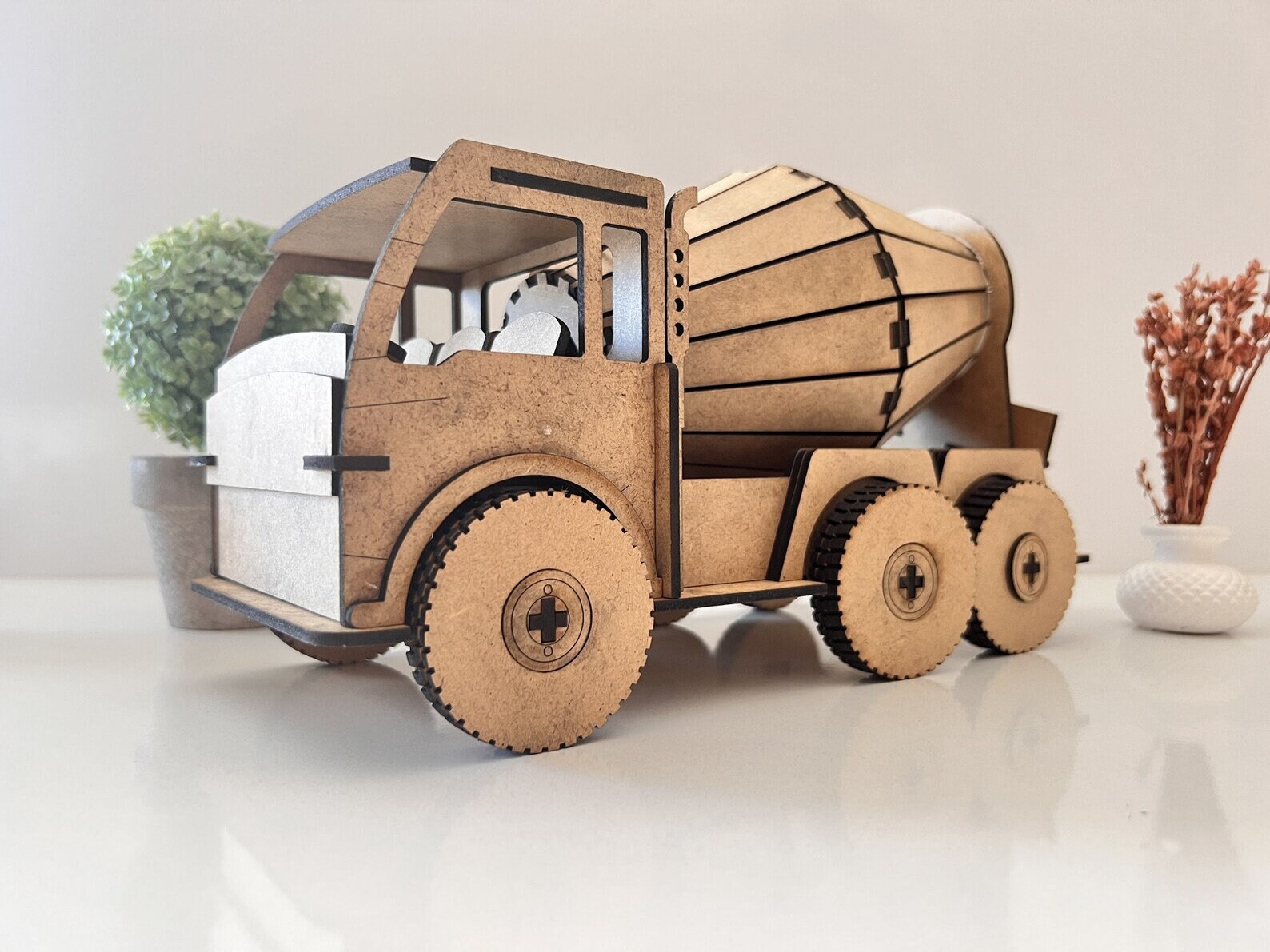 Cement Trolley Model Laser Cut Display Vector Easy Cut, Storage, Stand ...