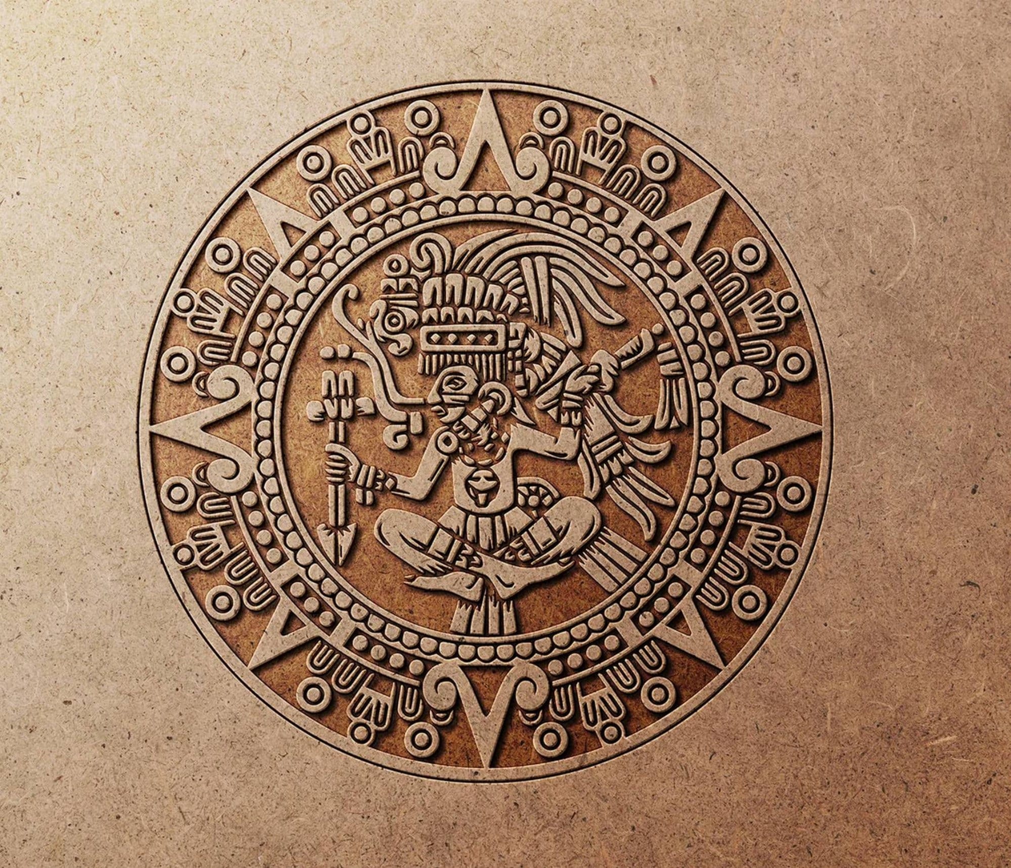 Aztec Calendar Svg Gift Digital Design 2. Vector Dxf, Cdr,svg, for CNC ...