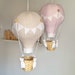 Set of 2 Hot Air Balloons, Beige and Pink Set, Baby Shower Gift Travel ...