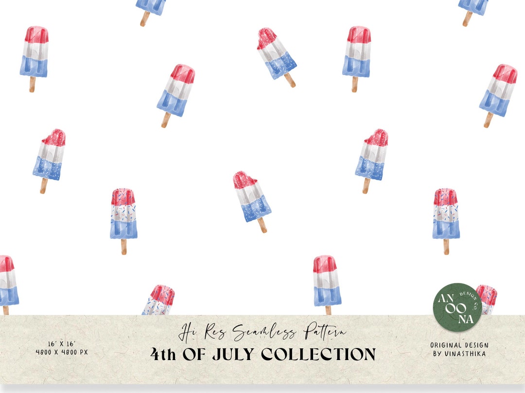 4th July Seamless File - Repeating Pattern for Fabric - USA ...