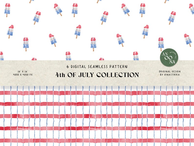 4th July Seamless File - Repeating Pattern for Fabric - USA ...