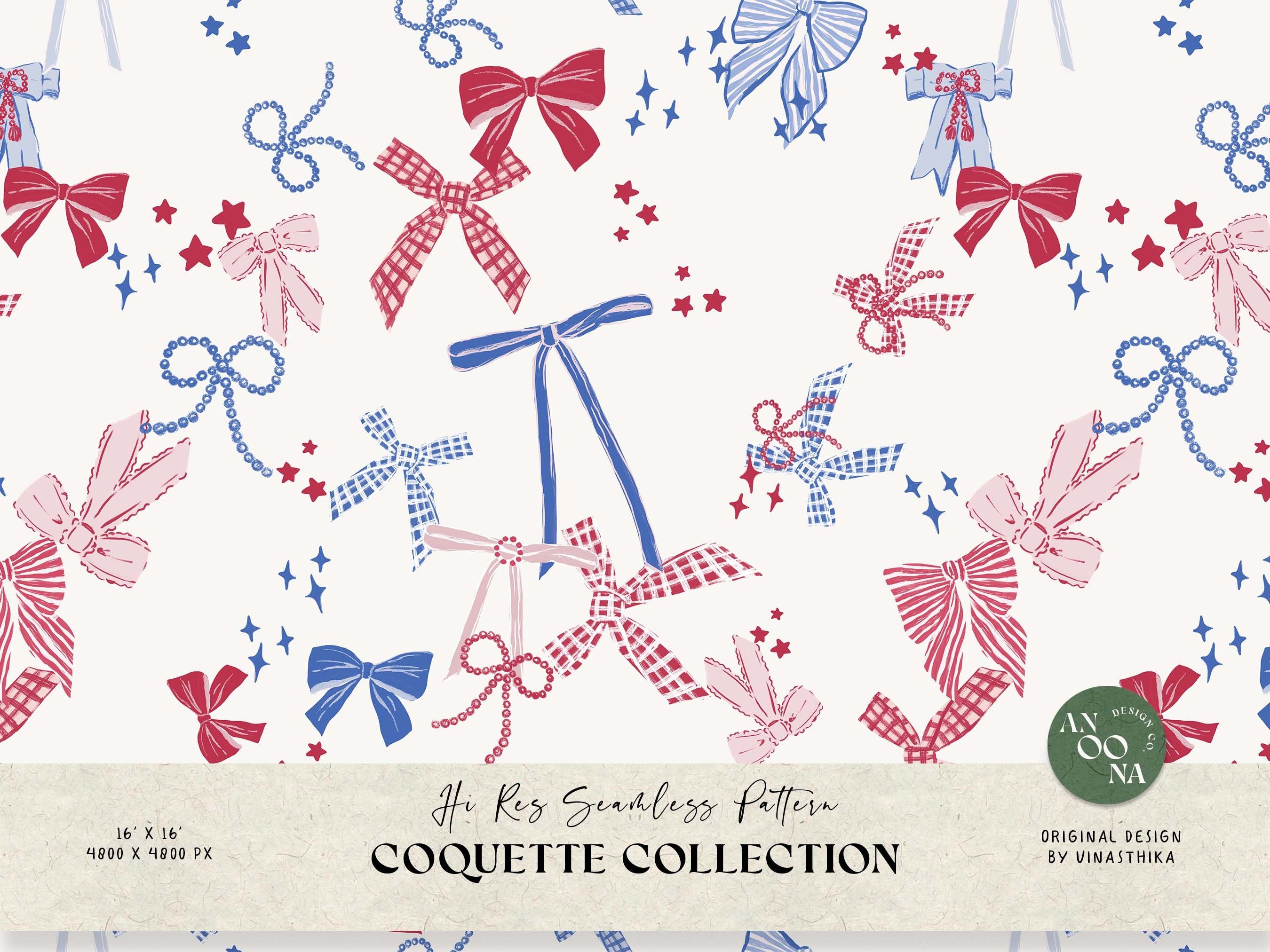 Coquette Seamless File - 4th July Seamless Pattern - Repeating Pattern ...