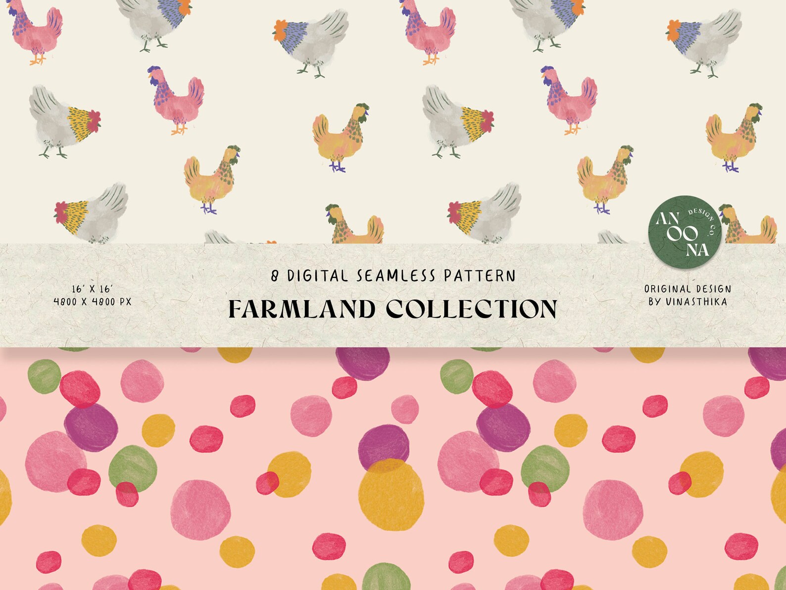 Farm Seamless File - Farm Animal Pattern for Fabric - Repeating Pattern ...