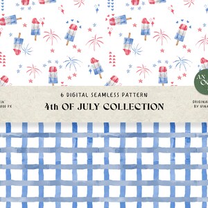 4th July Seamless File - Repeating Pattern for Fabric - USA ...