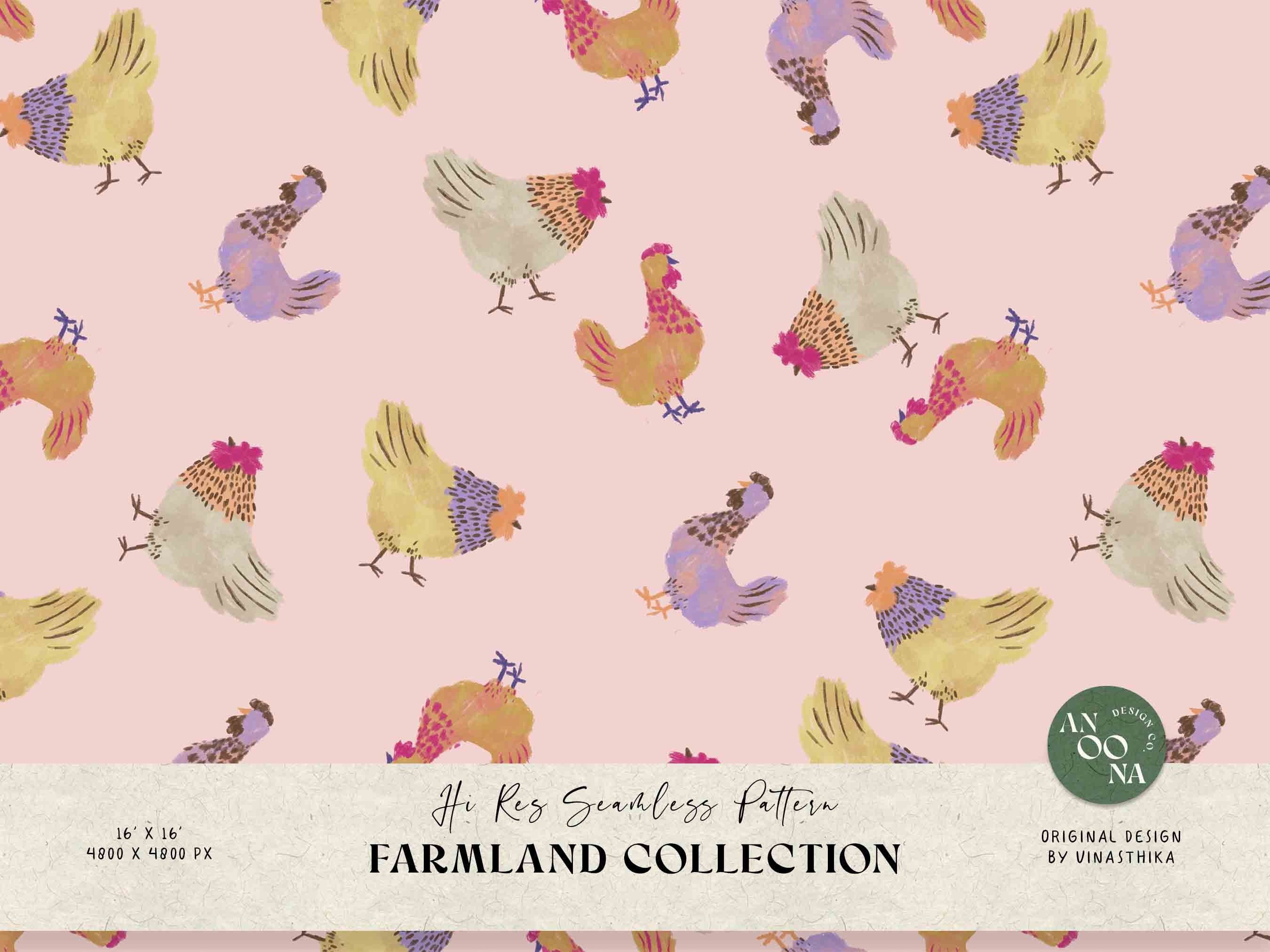 Farm Seamless File Farm Animal Pattern for Fabric Repeating Pattern ...