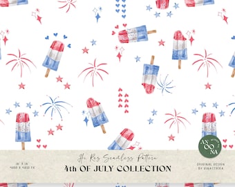 Coquette Seamless File - 4th July Seamless Pattern - Repeating Pattern ...