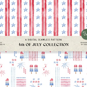 4th July Seamless File - Repeating Pattern for Fabric - USA ...