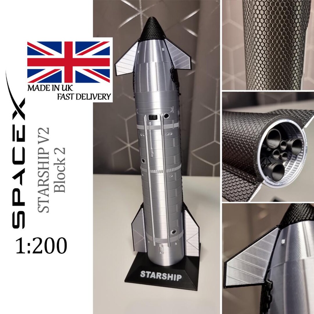 Spacex Starship Block 2 V2 Model – Detailed - Space Collectible - NASA Spacex Gift - Rocket ...