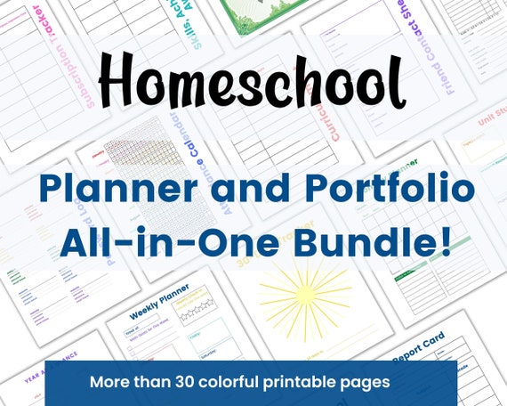 Homeschool Planner and Home Education Portfolio All-in-one - Etsy
