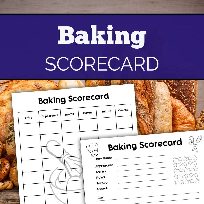 Bake off Judging Sheet - Etsy