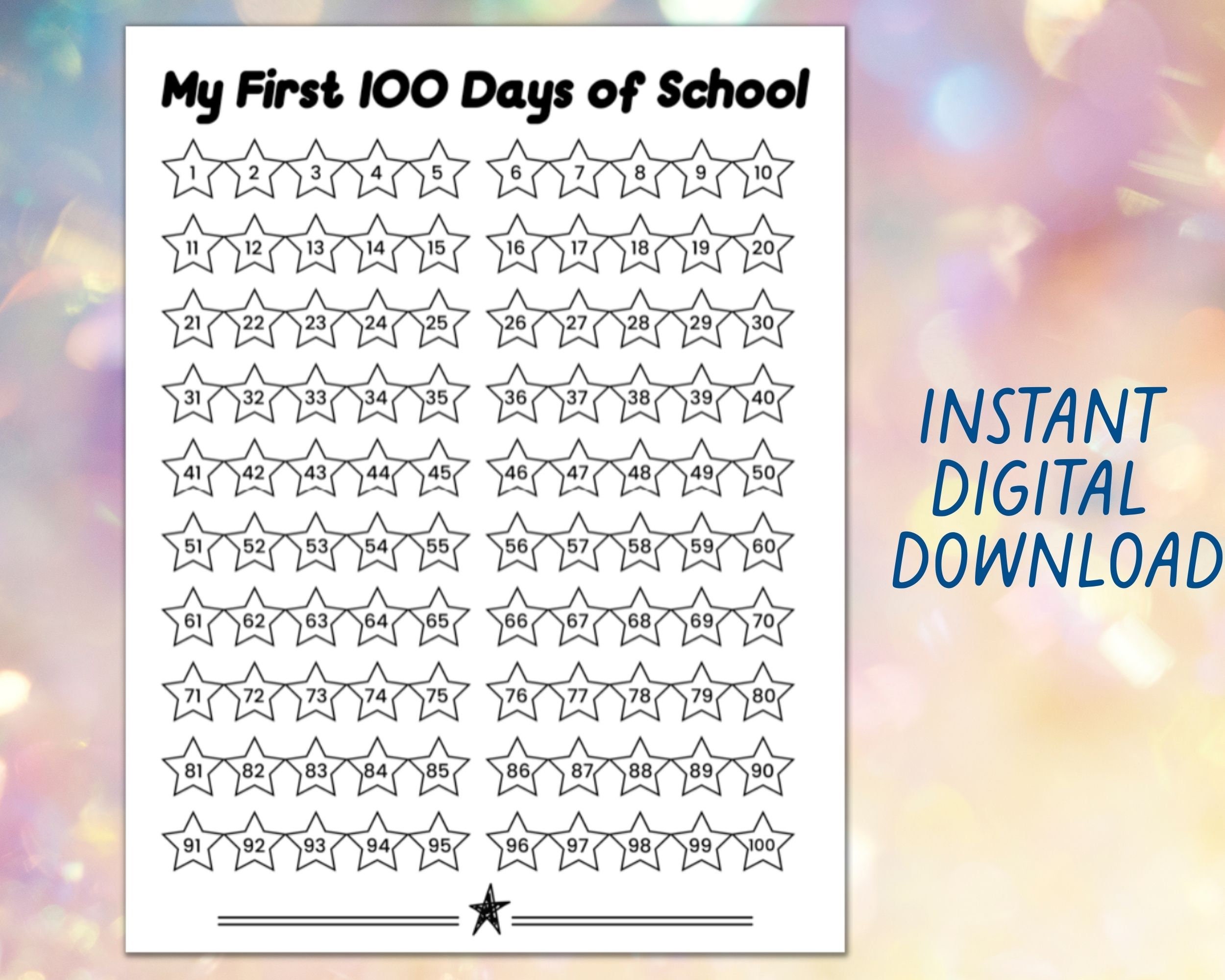 My First 100 Days of School Countdown | Super Star Design | Great ...