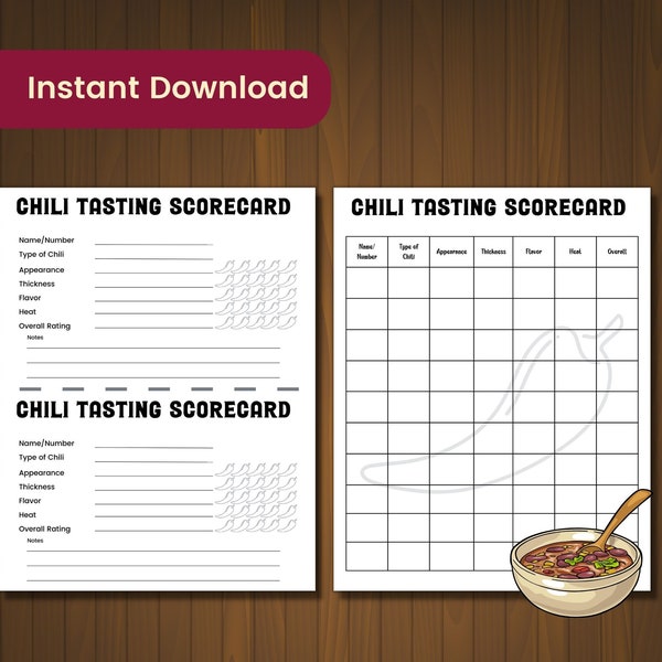 Cookoff Score Sheet - Etsy