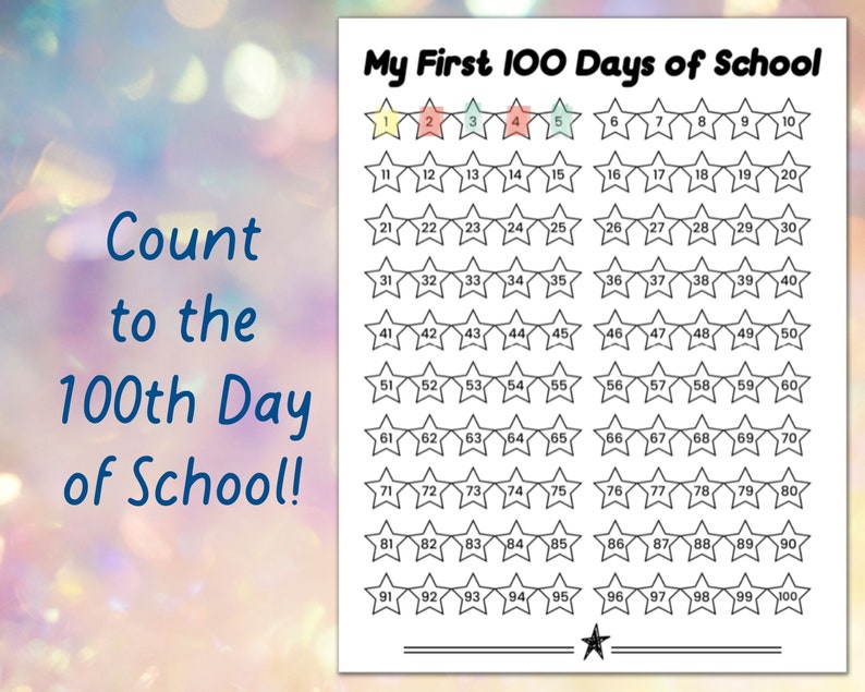 My First 100 Days of School Countdown | Super Star Design | Great ...