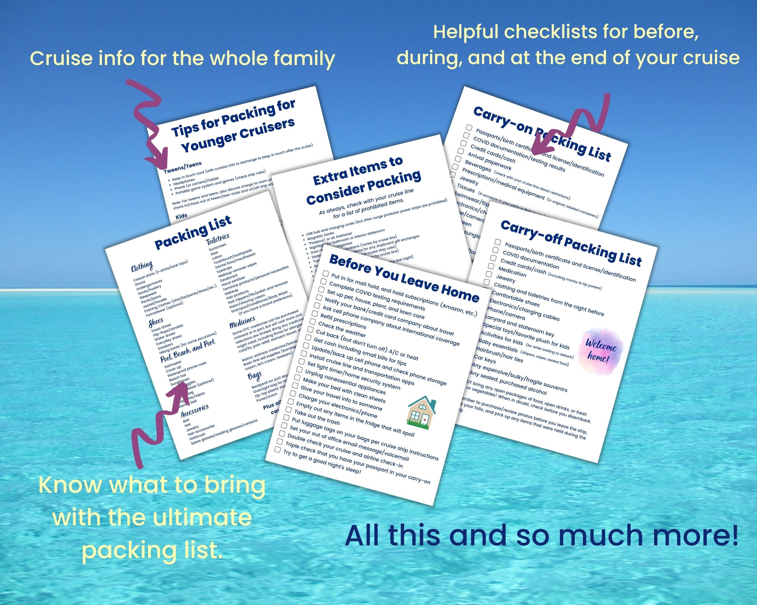Cruise Planner Printable Checklist Cruise Essentials Trip - Etsy Australia