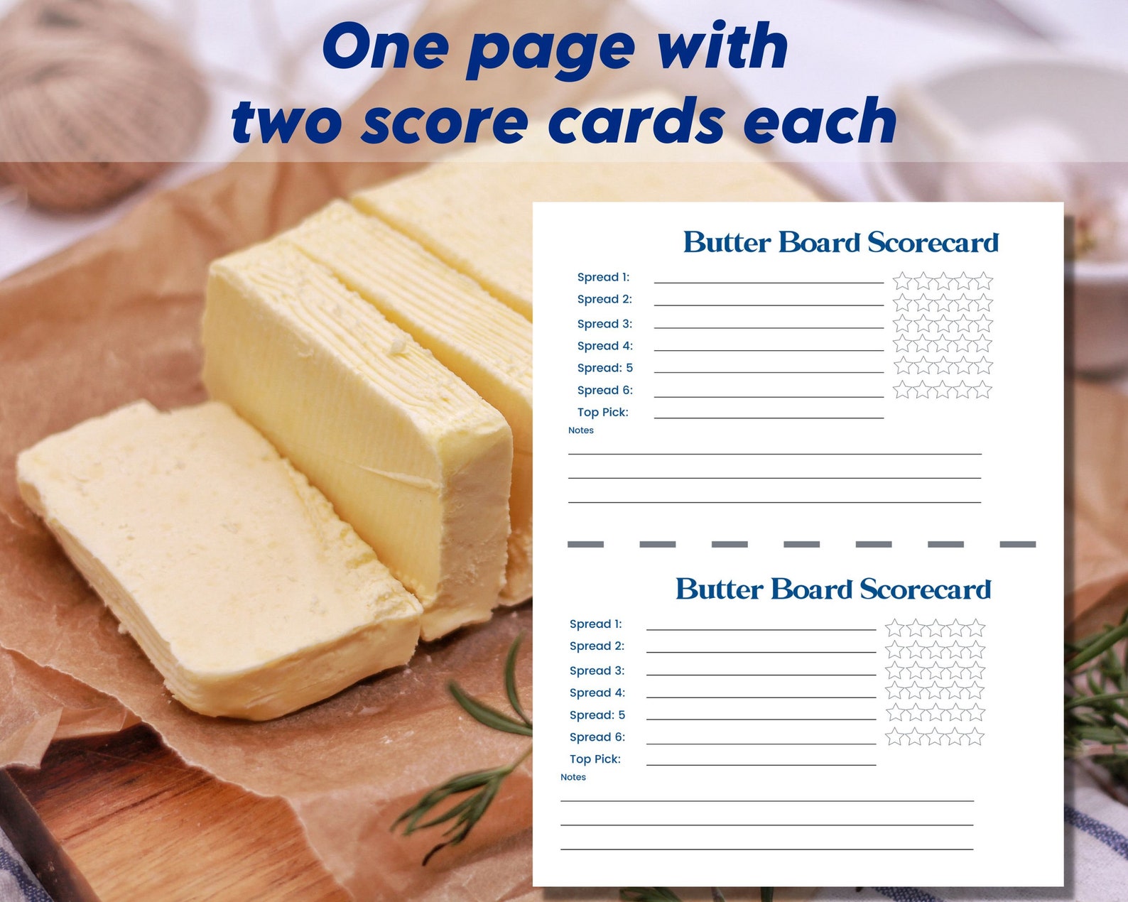 Butter Board Tasting Scorecard – Brunch Party Game (printable PDF) - Etsy