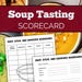 Soup Cookoff Scorecard – Stew & Chowder Tasting Game (PDF Download) - Etsy