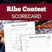 Ribs Tasting Scorecard – BBQ Cookoff Judging Sheets (digital Download ...