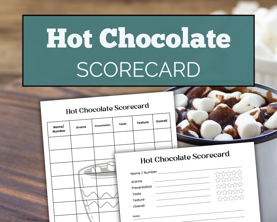 Hot Chocolate Tasting Game – Winter Scorecard Cozy Party Activity (PDF ...