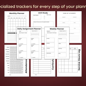 Homeschool Planner Printable and Home Education Portfolio With Planning ...