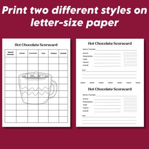 Hot Chocolate Tasting Game – Winter Scorecard Cozy Party Activity (PDF ...