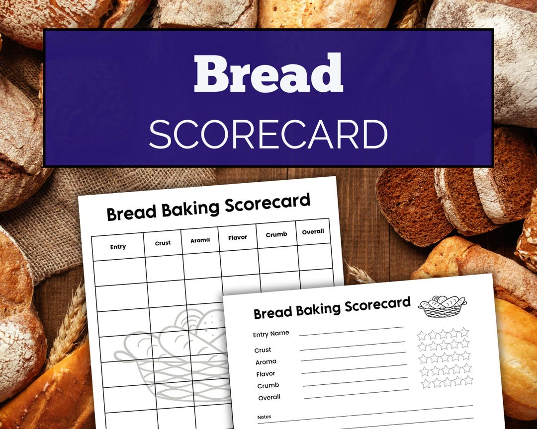 Bread Tasting Scorecard – Baking Challenge Judging Sheets and Sourdough ...