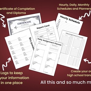 Homeschool Planner Printable and Home Education Portfolio With - Etsy