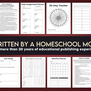 Homeschool Planner Printable and Home Education Portfolio With Planning ...