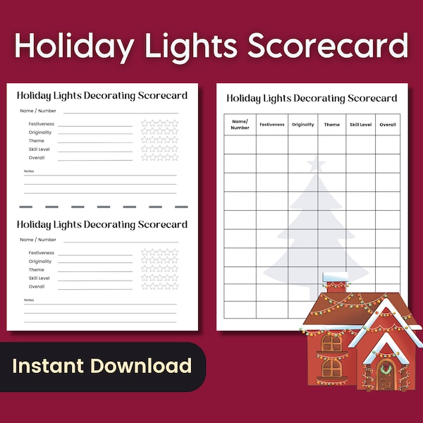 Christmas Decorating Contest Score Sheet - Etsy