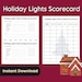Christmas Lights Judging Scorecard – Holiday Decoration Contest ...