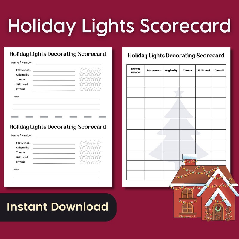 Christmas Decorating Contest Score Sheet - Etsy