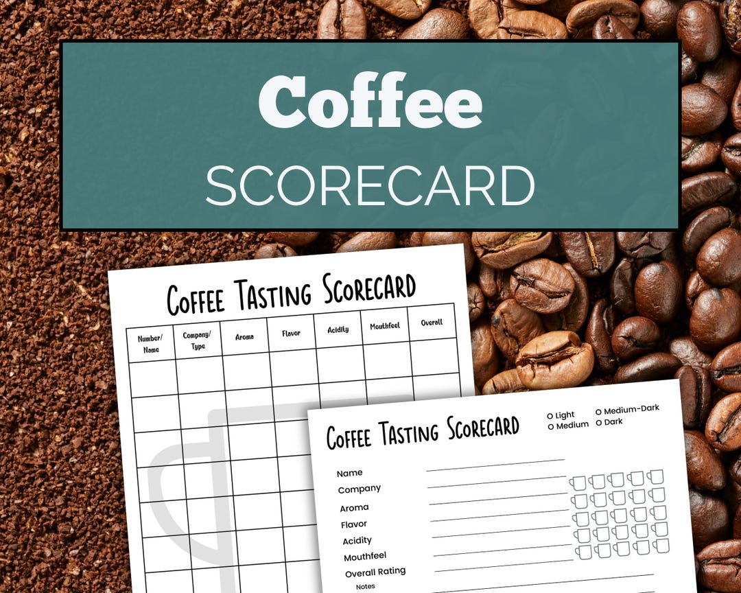 Coffee Tasting Scorecard – Party Game Rating Printable (PDF Download ...
