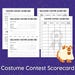 Costume Contest Scorecard – Halloween Party & Cosplay Judging Printable ...