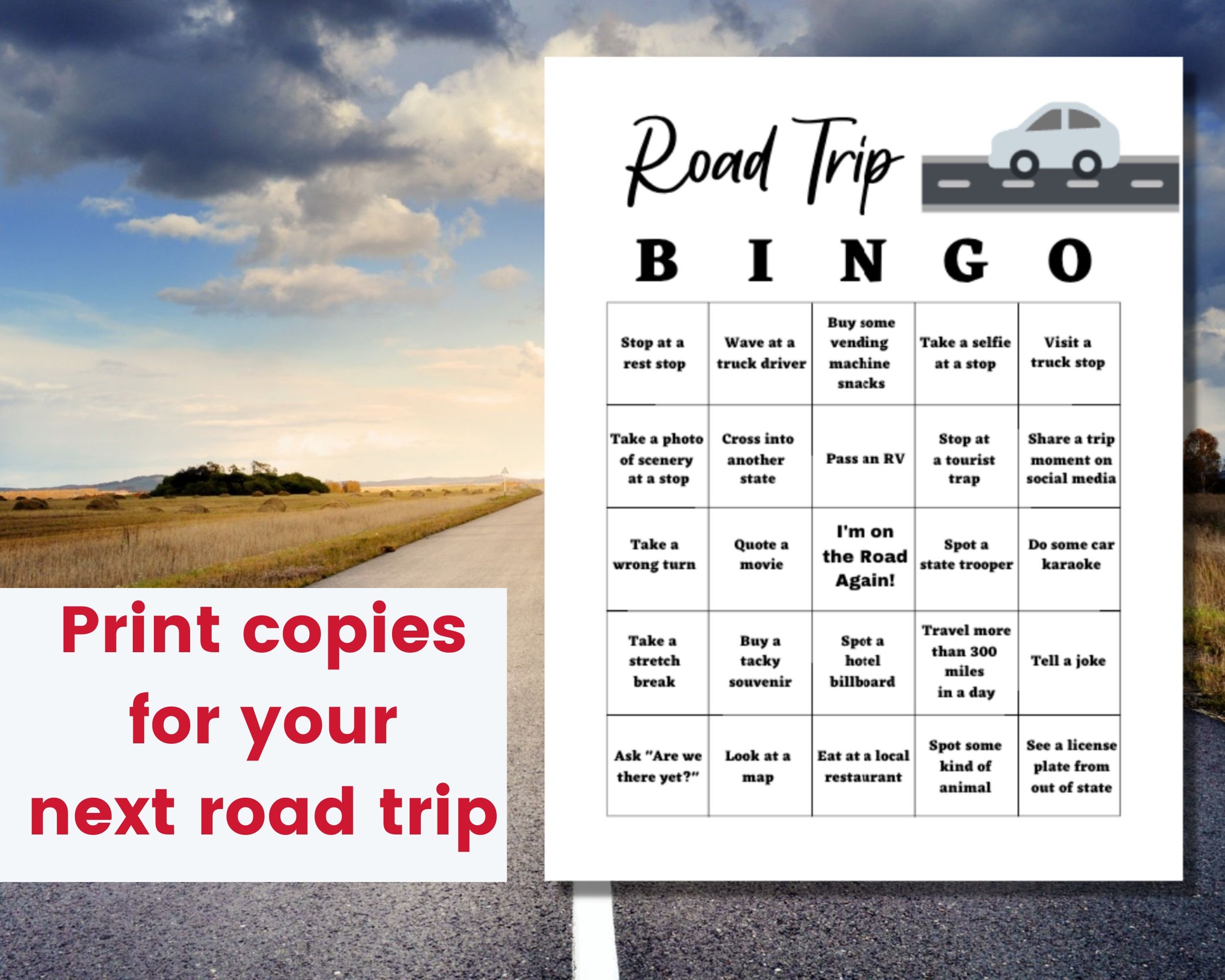 Road Trip Bingo Game | Keep Kids and Adults Entertained on Your Family ...