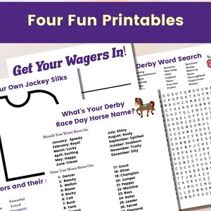 Horse Racing Derby Race Day Printable Game for Kids | Printables and ...